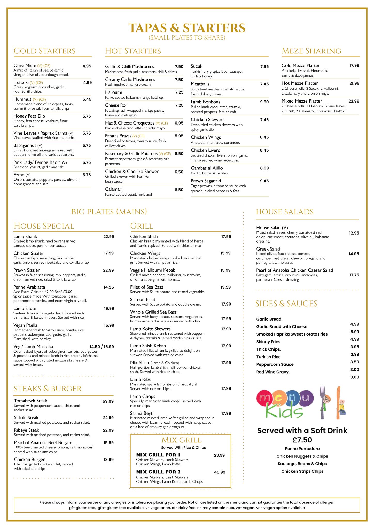 Main Menu – Anatolia Bar & Kitchen